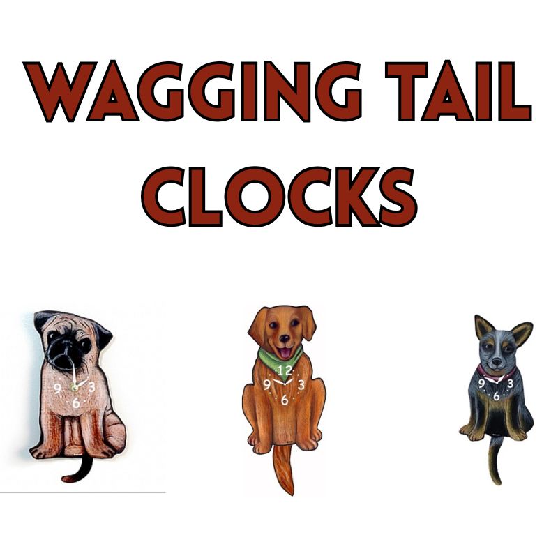 Wagging Tail Clocks - Popular Dog and Cat Breeds - Time Square Clock Shop